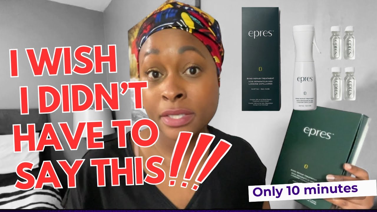 EPRES Bond repair treatment on my Damaged type 4 hair 😫‼️ - YouTube