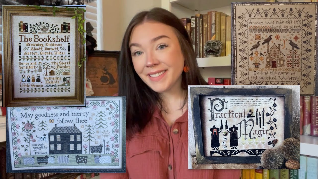 Flosstube #38 • The Seattle Stitcher • Sampler September & Spooky Stitching - YouTube