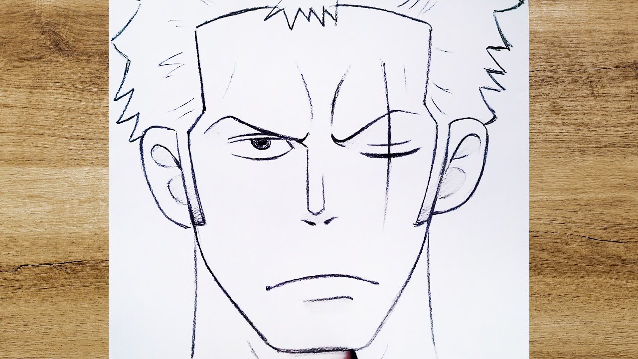 Easy Roronoa ZORO Drawing | Step by Step One Piece Character Drawing ...