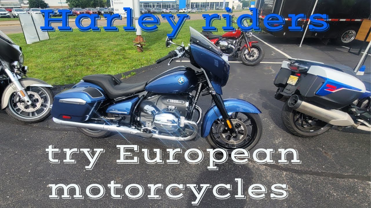 Harley riders try European motorcycles - YouTube