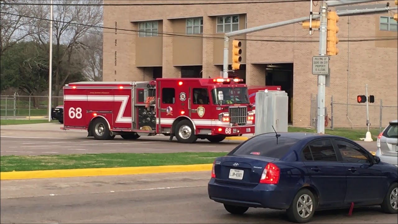 Engine 68 Responds to Automatic Alarm [Houston Fire Department] - YouTube