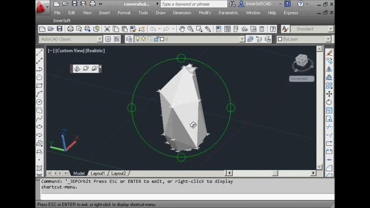 How to draw 2D & 3D Convex Hull in AutoCAD with Geometric Tools of InnerSoft CAD - YouTube