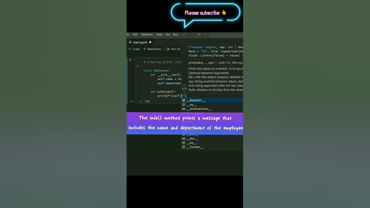 Creating Class And Object In Python Trending Interviewtips Python Pythontutorial