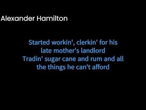 Alexander Hamilton - song with lyrics - YouTube