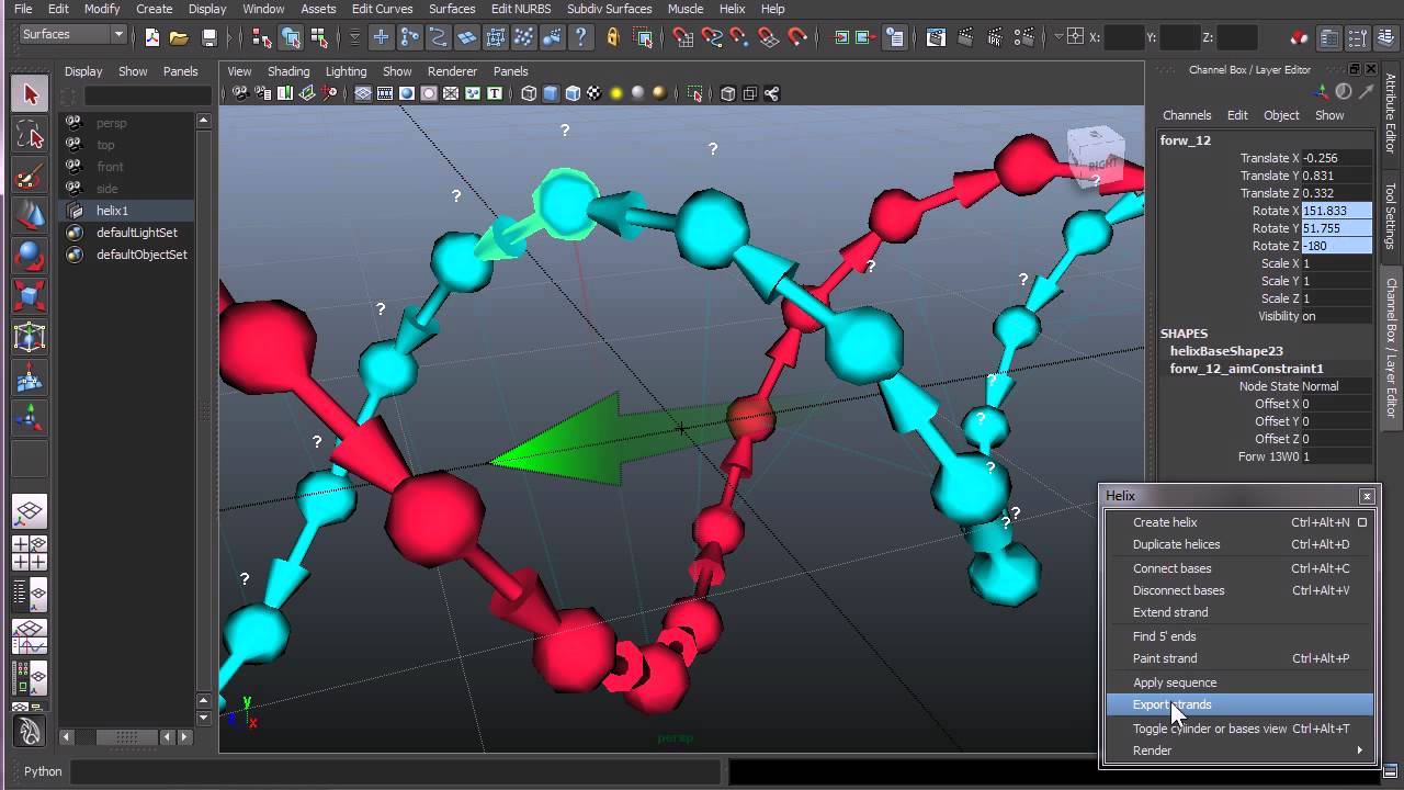 vHelix for Maya - free-from DNA structure design in 3D, Episode 1 ...