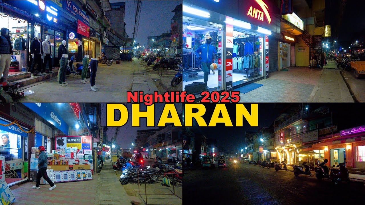 🇳🇵Dharan City Night Walk 2025 - Virtual Walk around Putali Line, Dharan ...