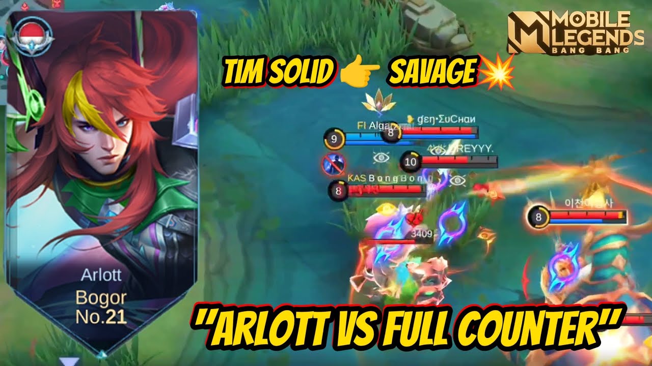 ARLOTT VS FULL COUNTER - ARLOTT GAMEPLAY BONUS SAVAGE TIM #arlott #mlbb ...