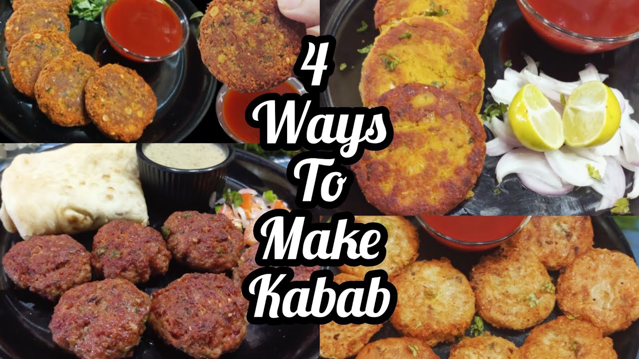 Easy way to make 4 types of kabab by cooking with muskaan ️ Kabab ...