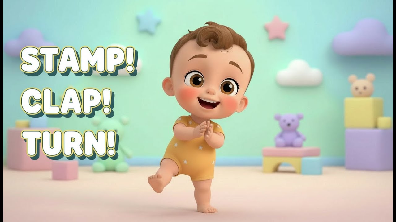 Stamp Clap Turn & Laugh | Fun Action Song for Toddlers | Mini Melody ...