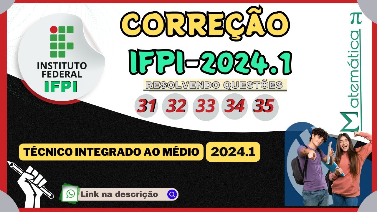 CORREÇÃO IFPI 2024 1 EXAME CLASSIFICATÓRIO - YouTube