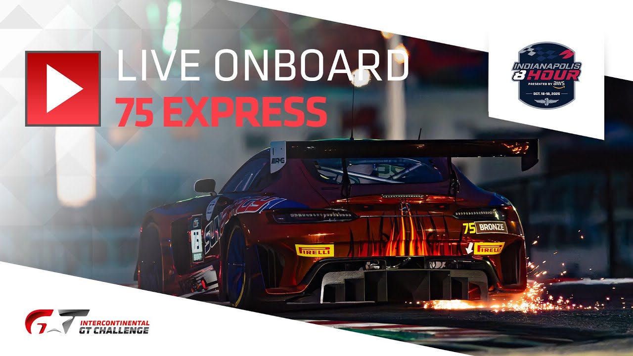 LIVE ONBOARD #75 | 75 Express Mercedes-AMG | Race | Indy 8 Hour 2025 ...