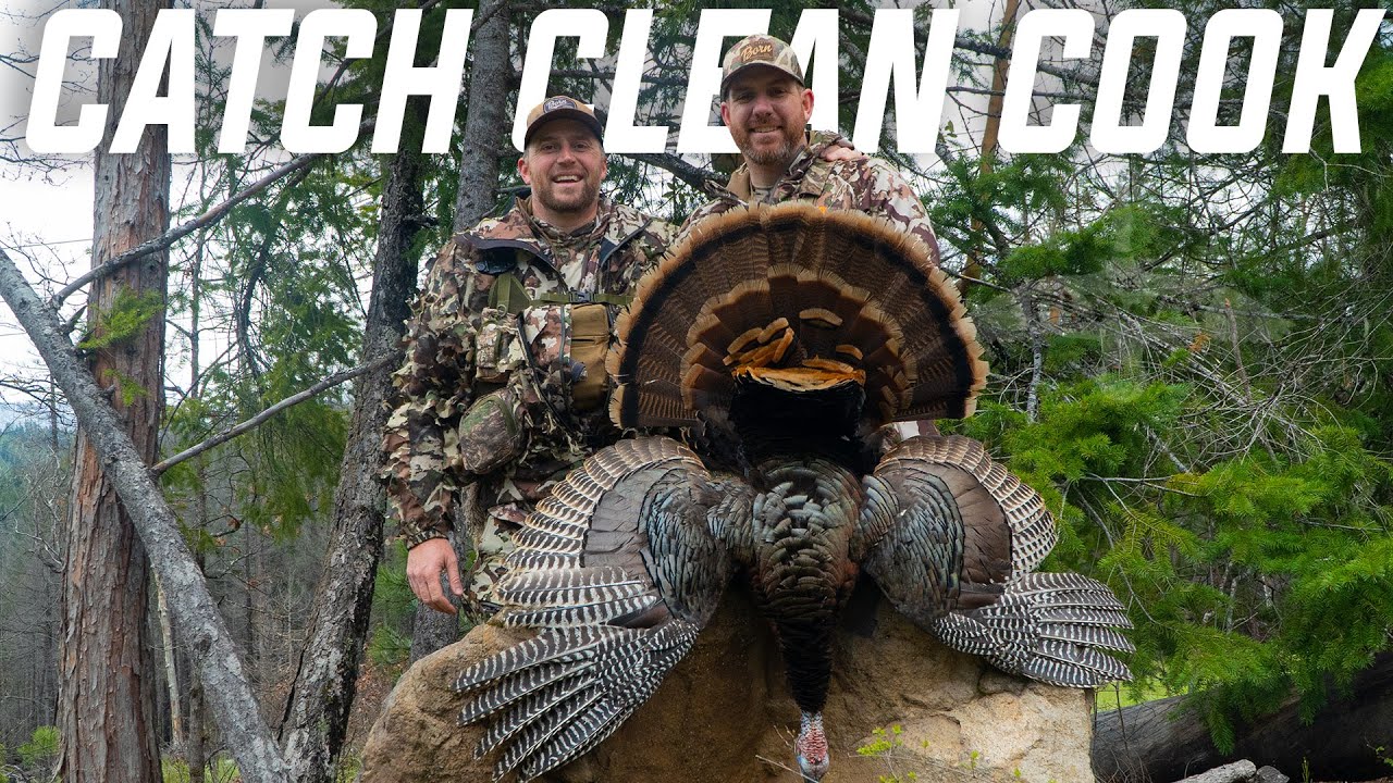 Gobbler DOWN! {Catch Clean Cook} EPIC TURKEY HUNTING - YouTube