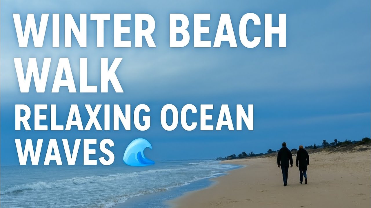 Winter Beach Walk in South Australia 🌊 Relaxing Ocean Waves & Nature ...