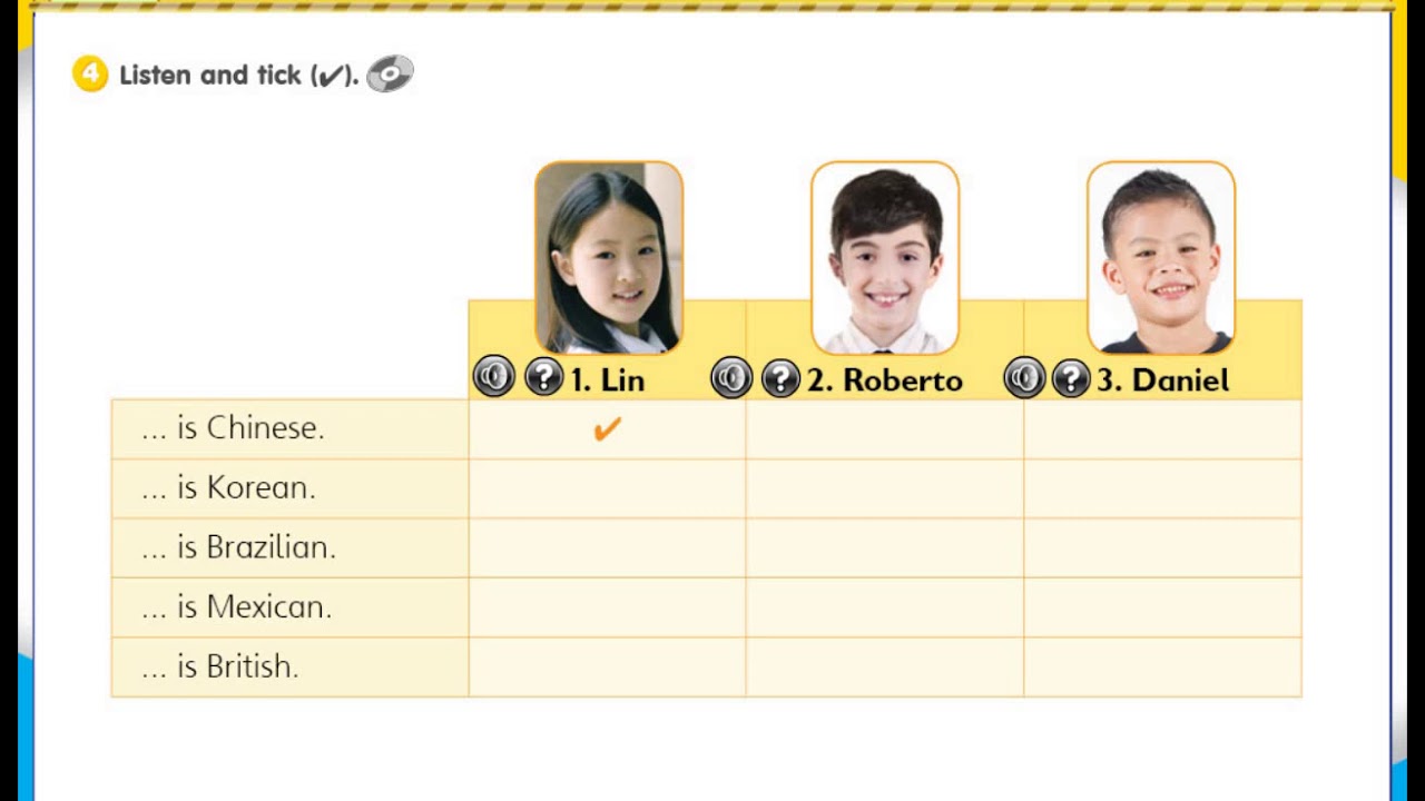 Get Smart 4 Unit 1 Smart Kids Listen and Tick Page 7 - YouTube