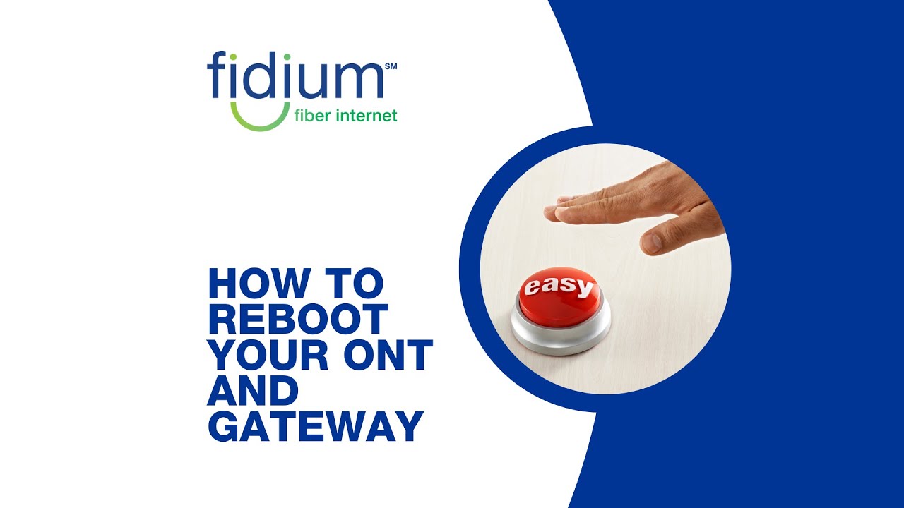 How to Safely Reboot Your ONT and Gateway - YouTube