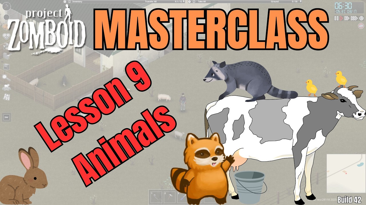 Project Zomboid Masterclass Lesson 9 | Complete guide to Animals ...