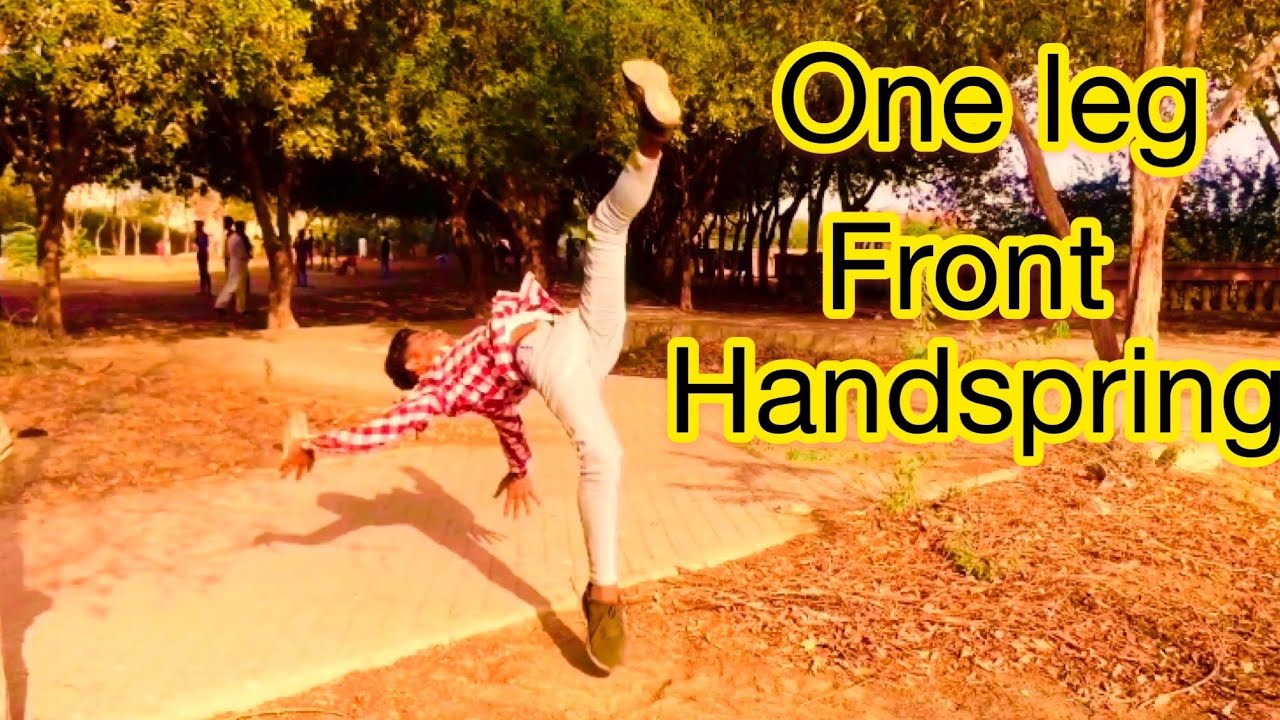 How to learn one leg front. Handspring - YouTube