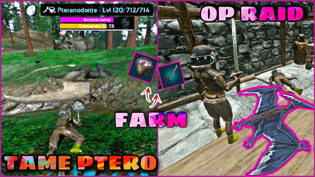 [Ark Mobile]#1-NEW FRESH START-TAMING PTERO-RAIDING BOAT-SPECIAL 400 ...