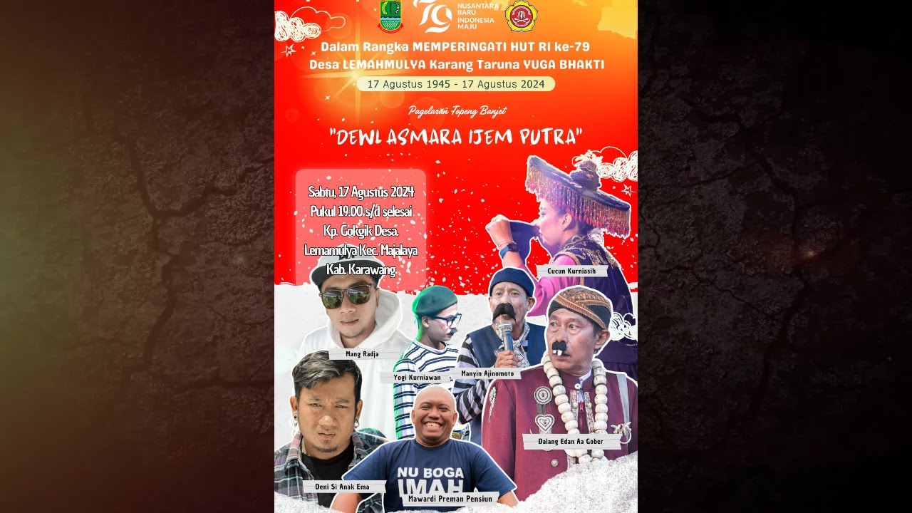 Topeng Banjet Dewi Asmara || Memperingati HUT RI Ke 79 || Desa ...