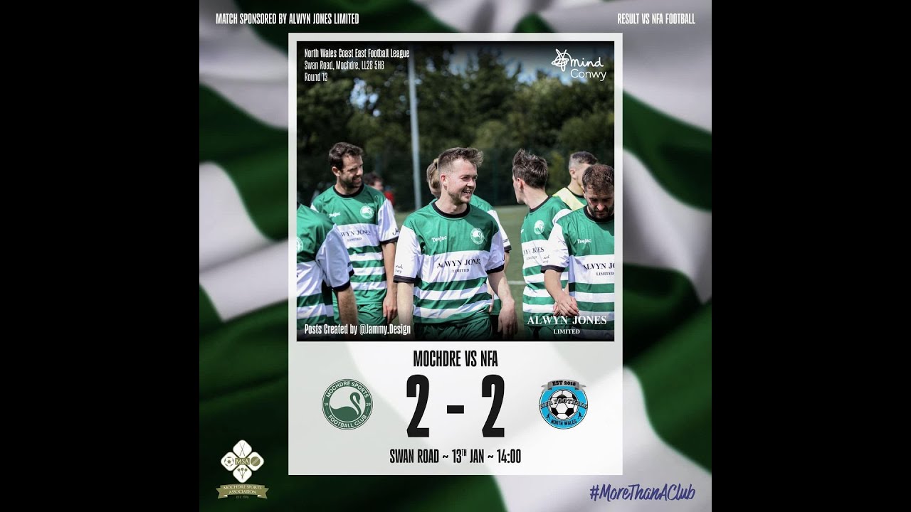 2024-01-13 Mochdre Sports F.C. 2 - 2 NFA F.C. (NW Coast East Premier ...