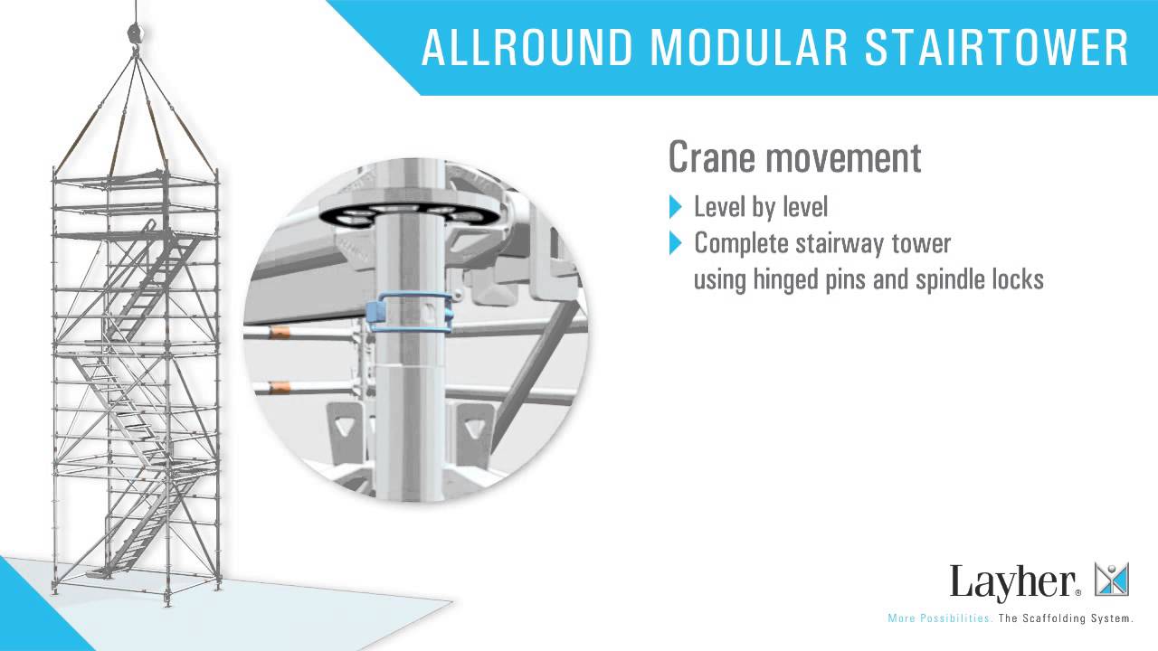 Layher Allround Modular Stairtower - Safer and faster - YouTube