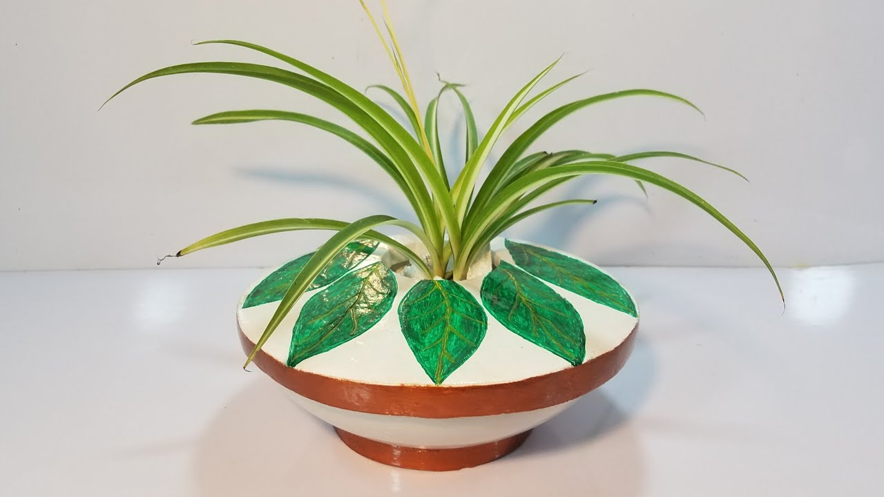 Amazing cement pot for water plants/ Easy Cement pottery / Nadeem's ...