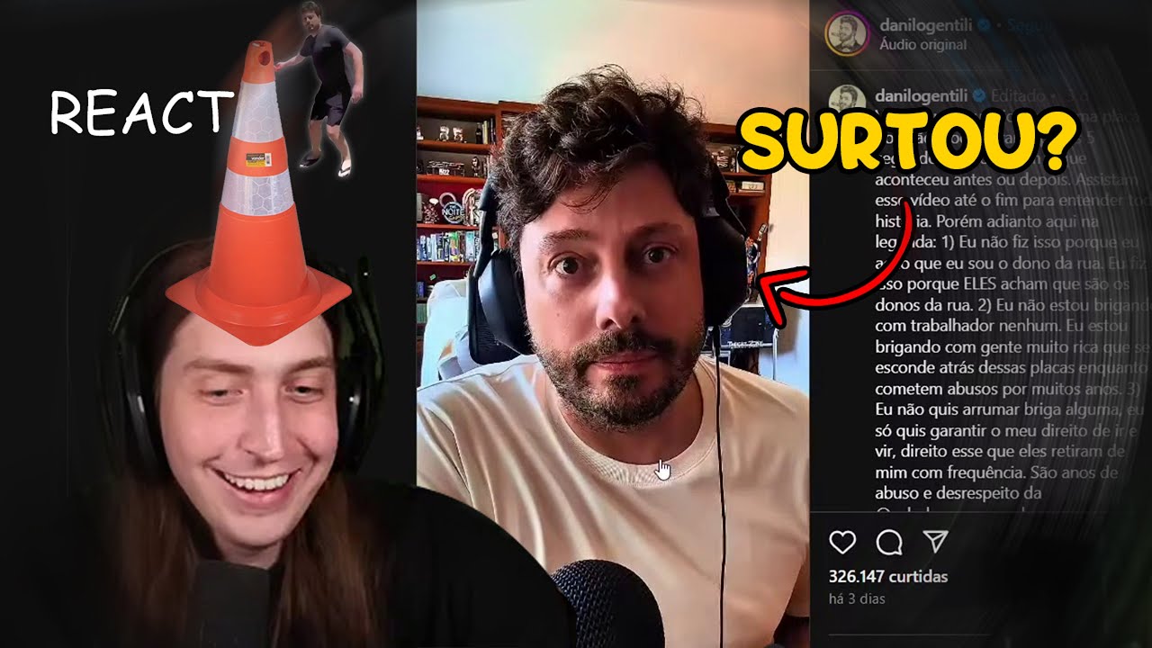 FELCA reage ao ATAQUE do DANILO GENTILI CONTRA CONE KKKKK - YouTube