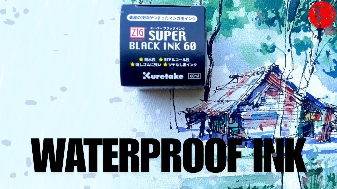 Sketching with Kuratake Super Black Ink 60 /Waterproof Ink ...