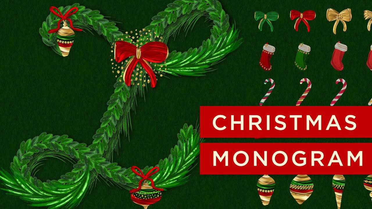 Create gorgeous Christmas Monograms FAST using the Holiday Font Fun ...