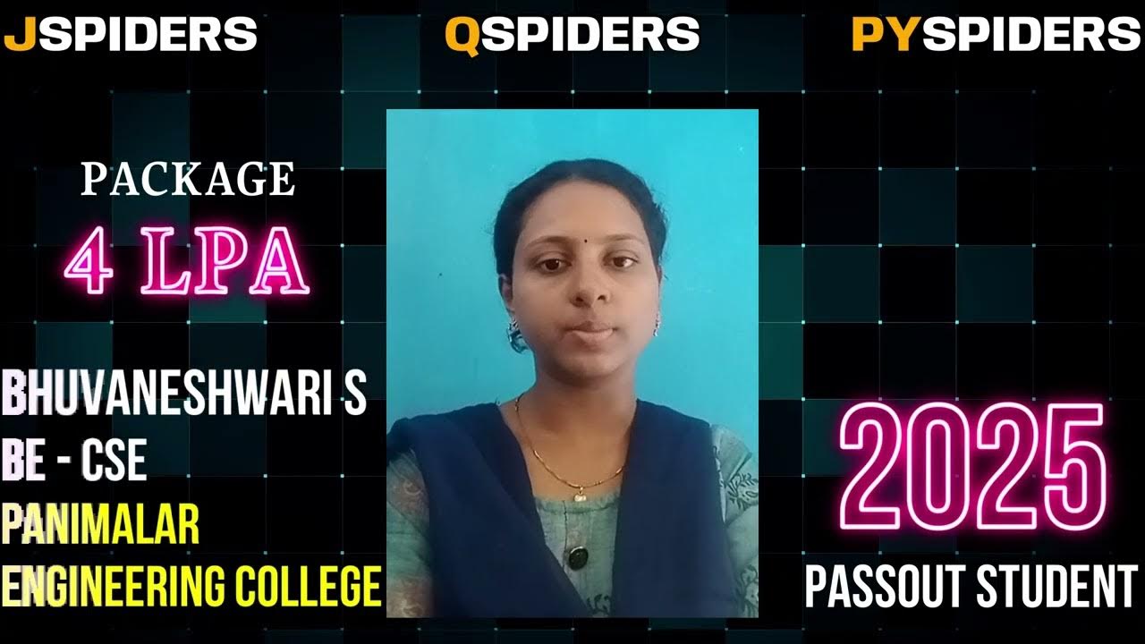 Success story of Mrs.BHUVANESHWARI as a software Engineer from QSPIDERS. - YouTube