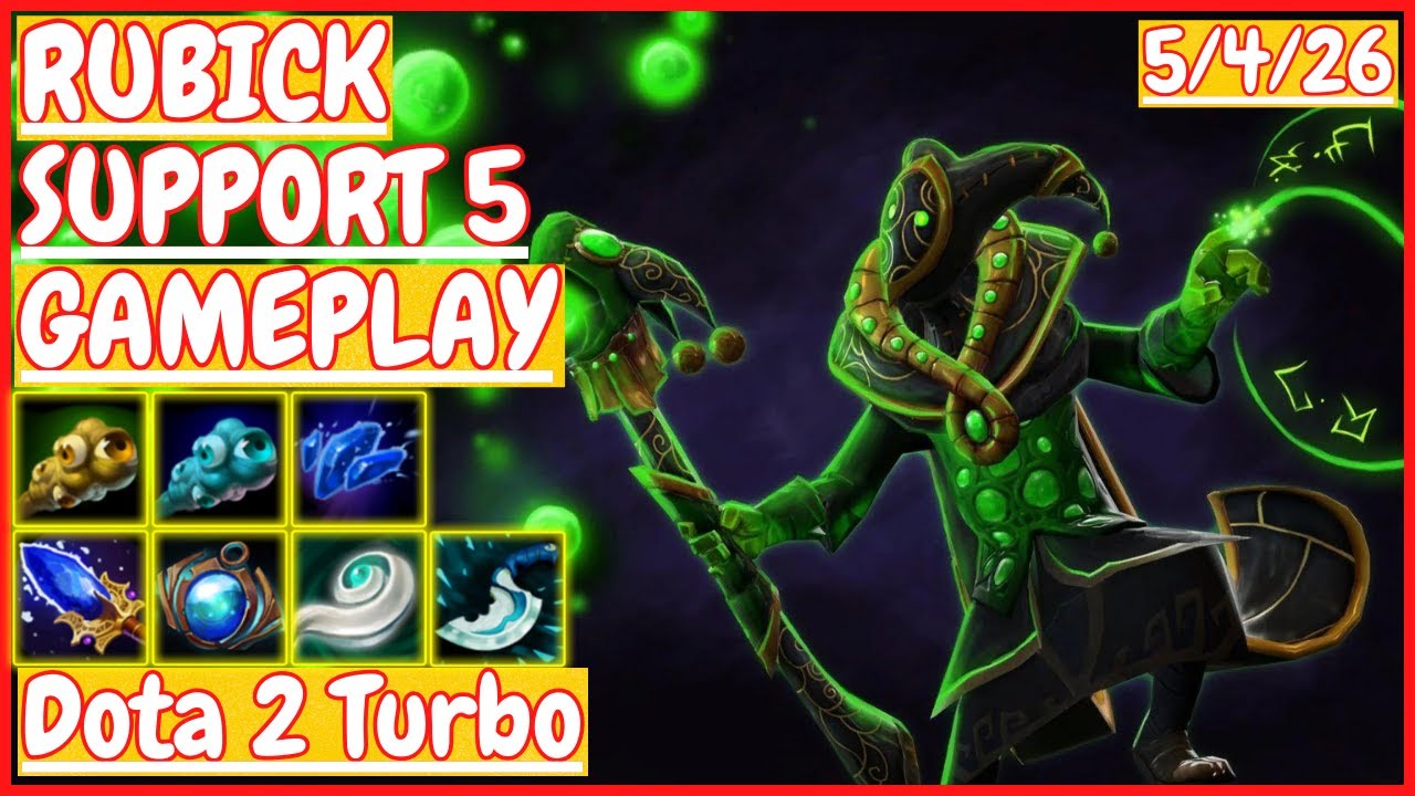 Rubick 5/4/26 [SUPPORT 5] [Gameplay DOTA 2 Turbo] 7.34 - YouTube