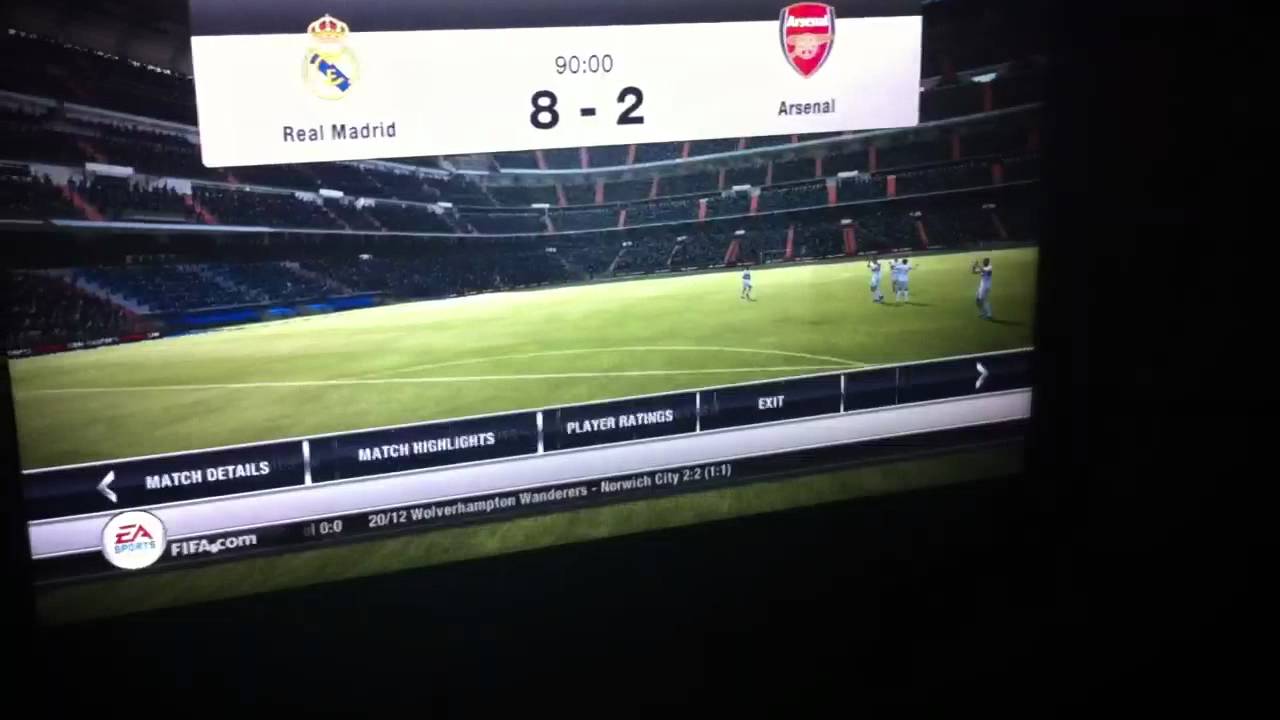 FIFA 12 Ronaldo goal vs Arsenal - YouTube