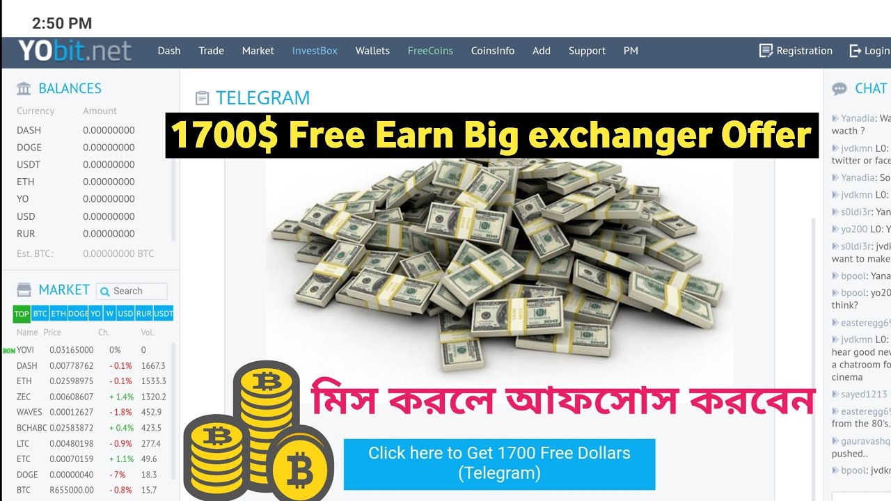 Big Offer Get 1700 Dollars From The YoBit Exchanger 100 Legit big-offer-get-1700-dollars-from-the-yobit-exchanger-100-legit