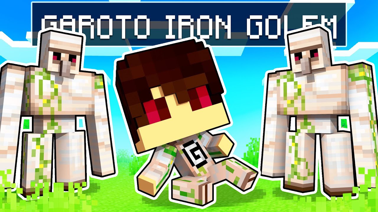 JOGANDO como GAROTO IRON GOLEM no Minecraft - YouTube