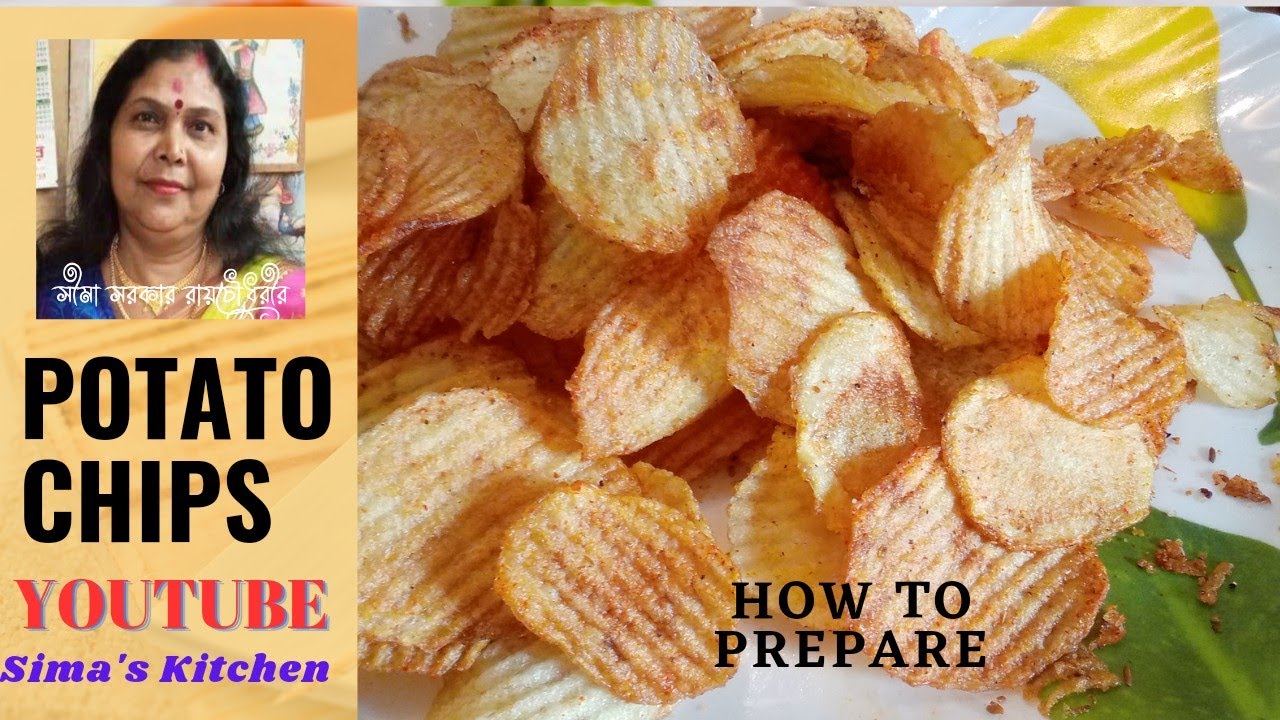 Kids favourite potato chips/How to make potato chips at home/potato ...