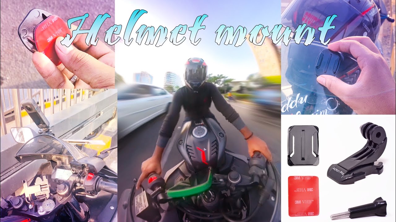 How to install helmet mount in bike 🏍️ - YouTube
