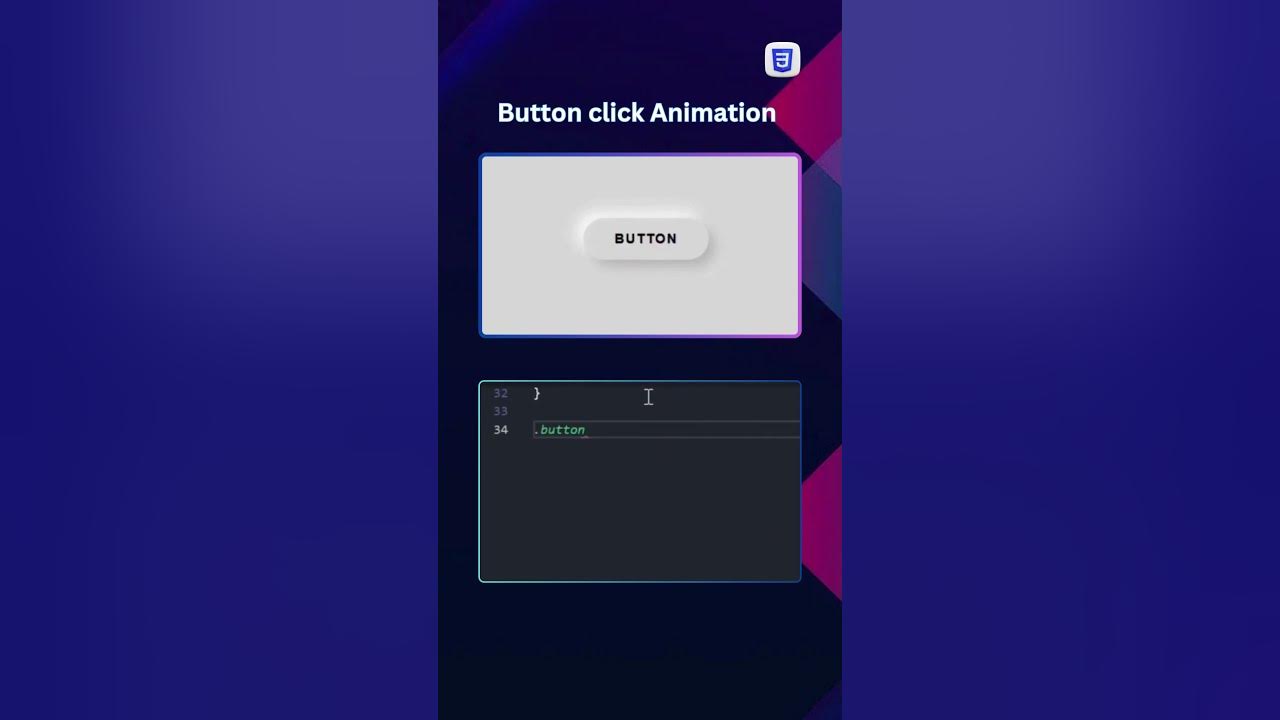 Button Click Animation || CSS || #frontendcourse #webdesign #coding #html5css3 - YouTube