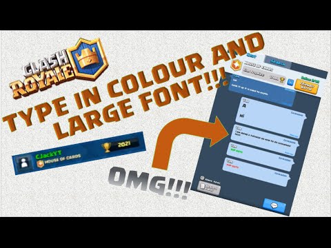 HOW TO TYPE IN COLOUR AND IN LARGE TEXT|Clash Royale! - YouTube