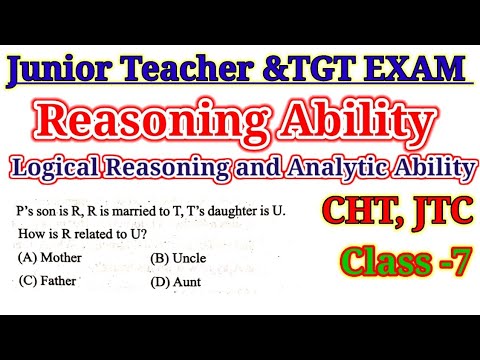 Junior Teacher exam//Reasoning//Logical Reasoning and Analytic Ability ...