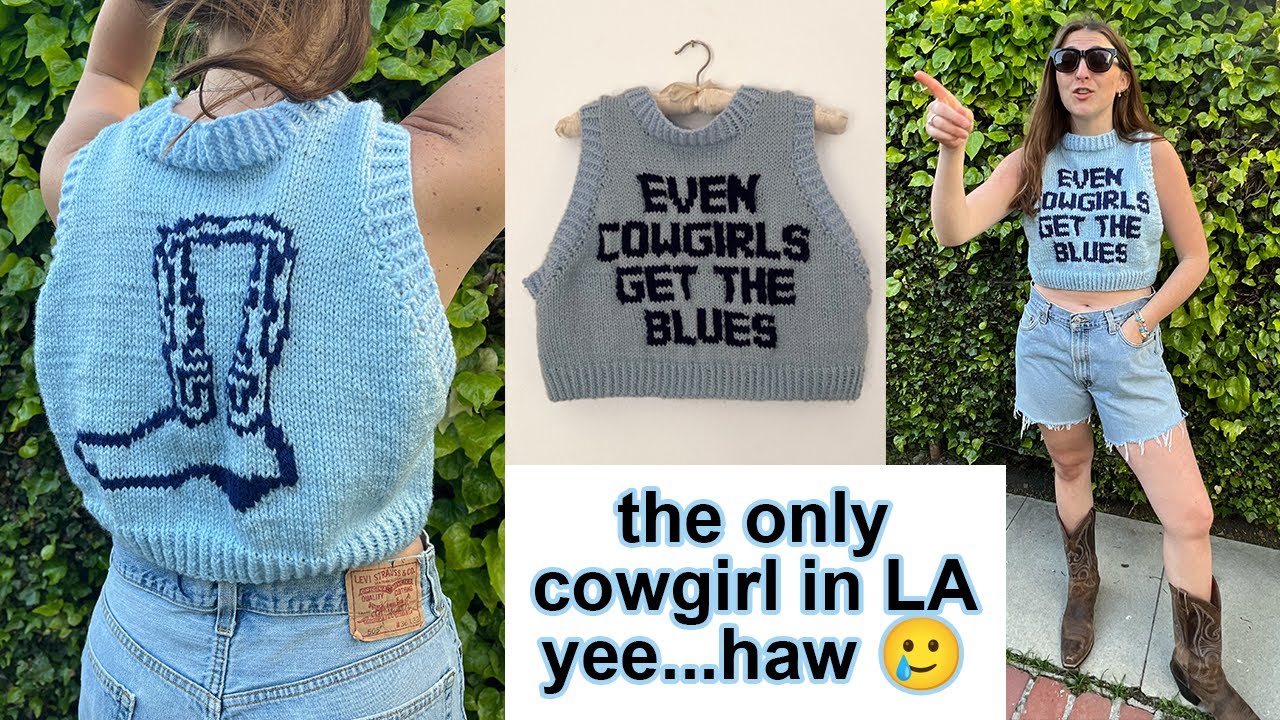 knitting my most viral sweater vest - YouTube