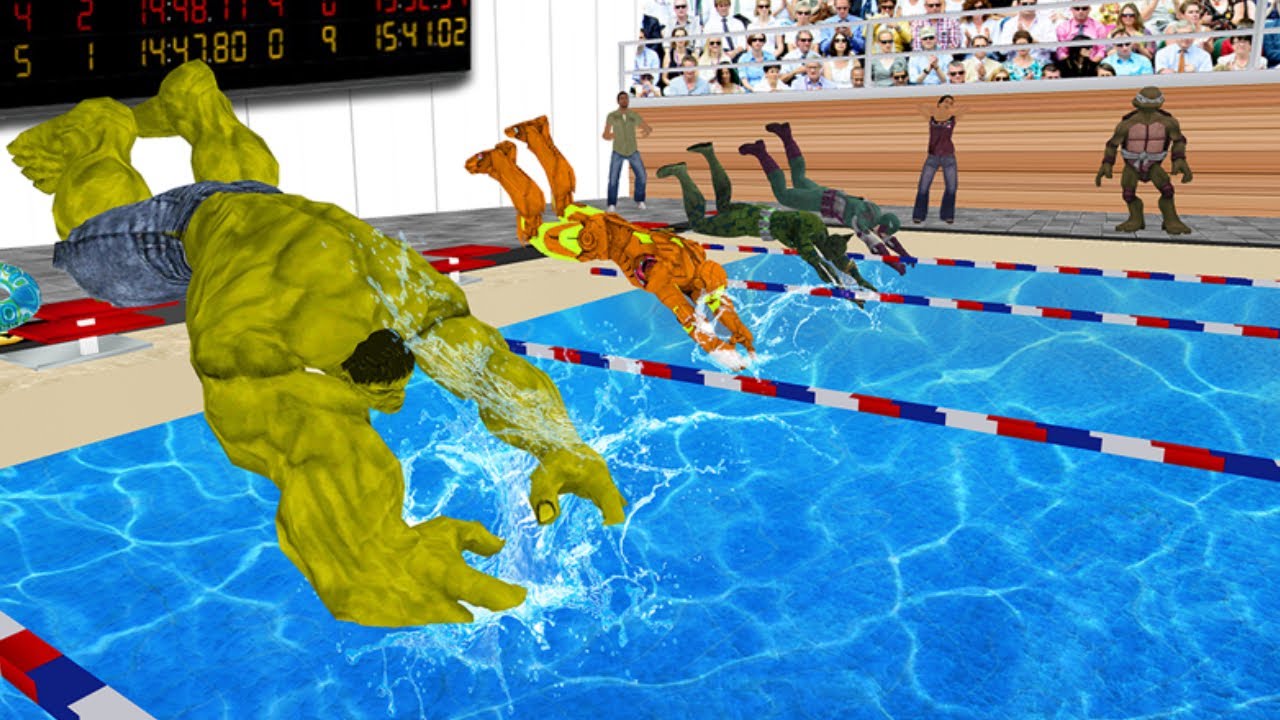 Superheroes World Swimming Tournament | Superhero Swimming Android ...
