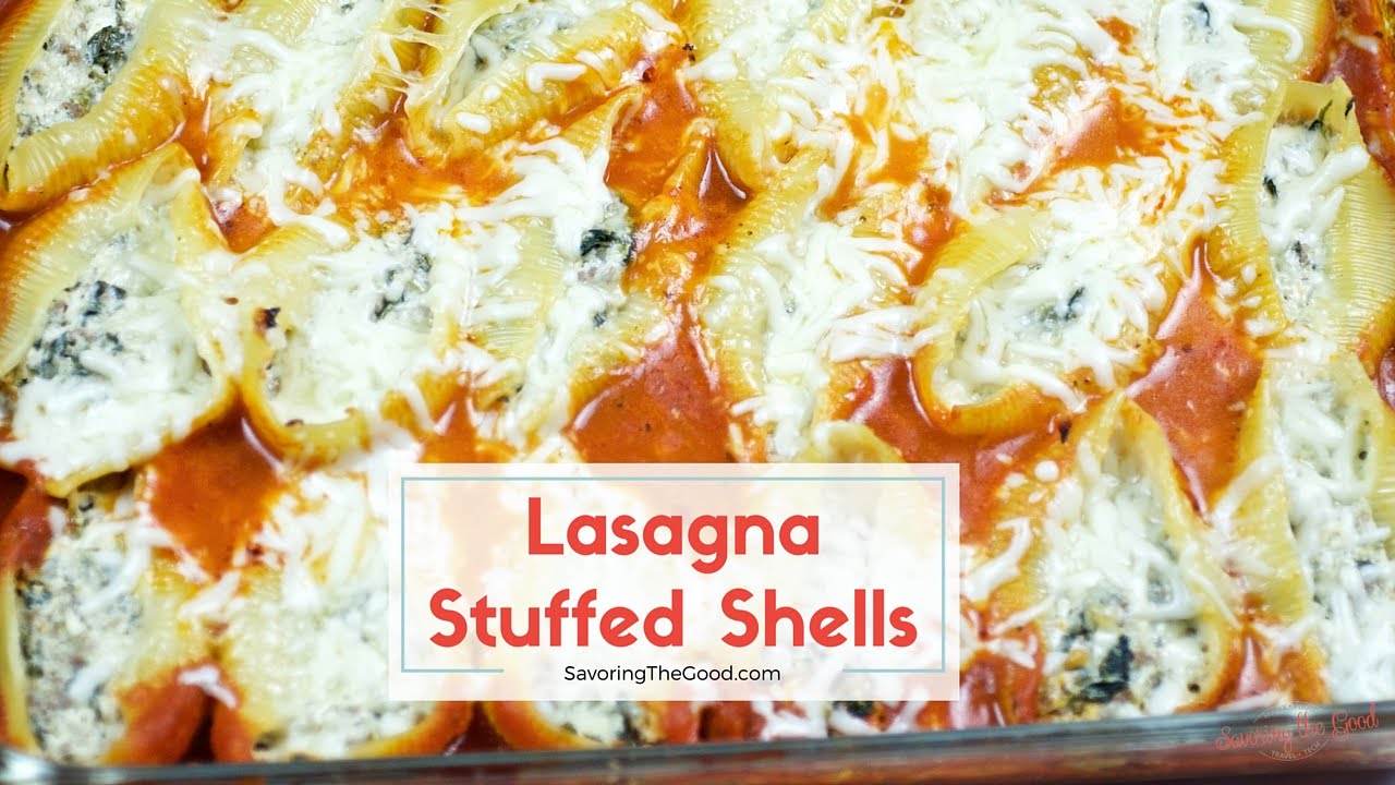 Lasagna Stuffed Shells Recipe - YouTube