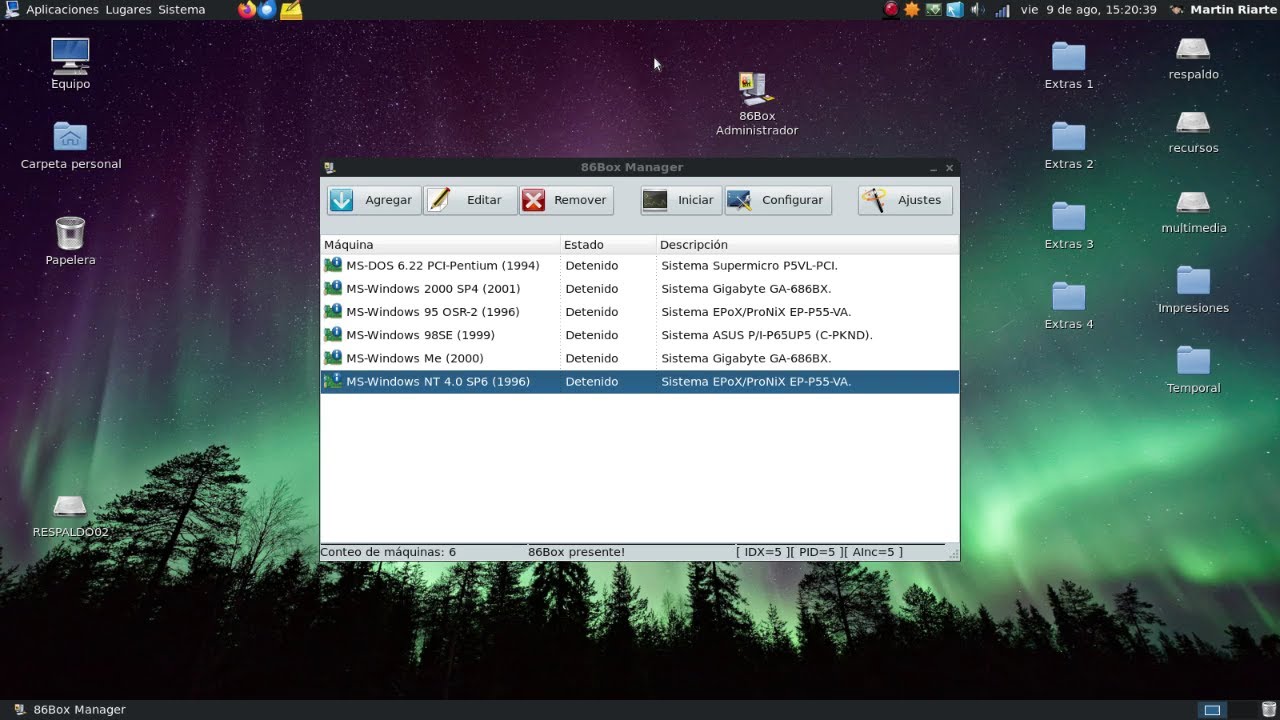 86Box 4.2 + 86Box Manager en Linux 0.5.16 para CentOS 6.10 - YouTube