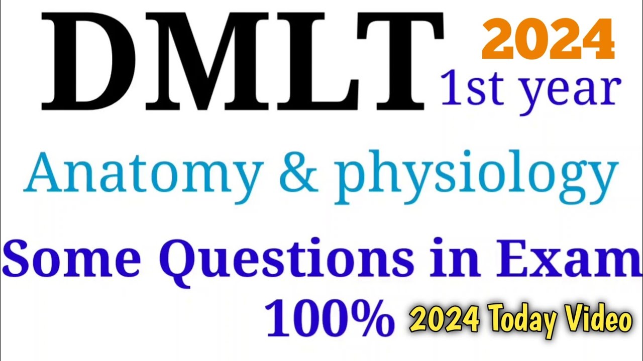 Anatomy and physiology questions,dmlt question paper - YouTube