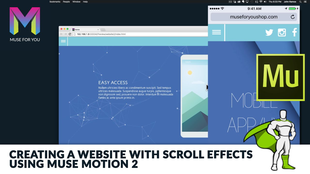 Creating a Website with Scroll Effects using Muse Motion 2 | GSAP ... Creating a Website with Scroll Effects using Muse Motion 2 | GSAP ...