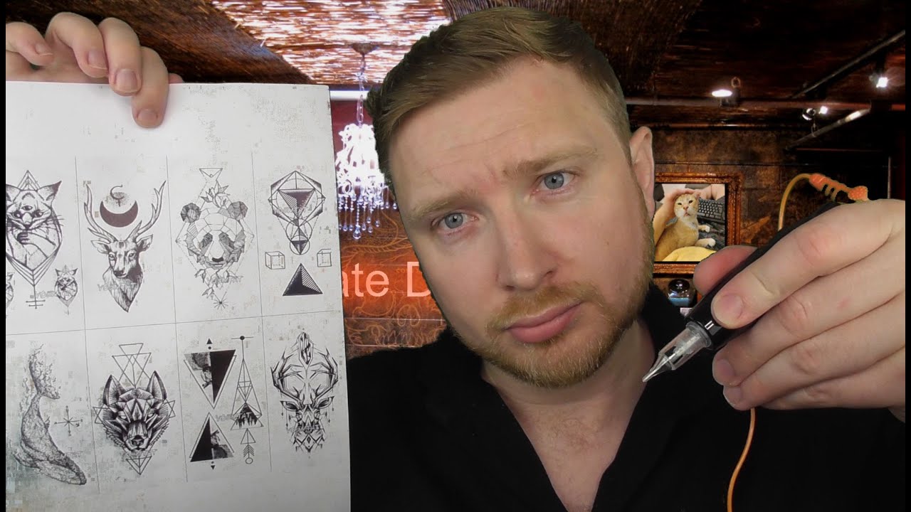 ASMR - Tattoo Artist Roleplay (Consultation and Illustration) - YouTube