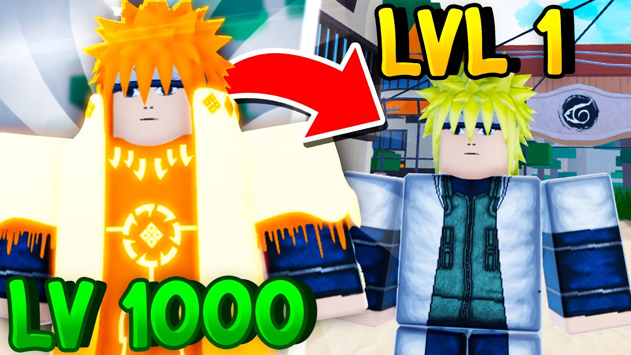 FUI do NÍVEL 1 ao 1000 COMO MINATO no SHINOBI LIFE 2 (SHINDO LIFE ...