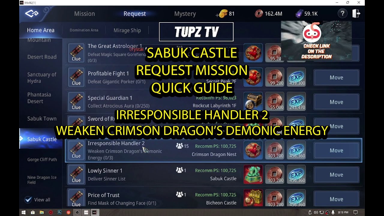 MIR 4 - WEAKEN CRIMSON DRAGON'S DEMONIC ENERGY | IRRESPONSIBLE HANDLER ...