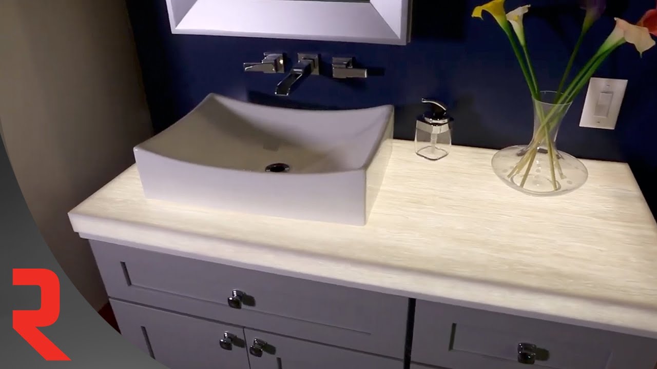 How to backlight a countertop - YouTube