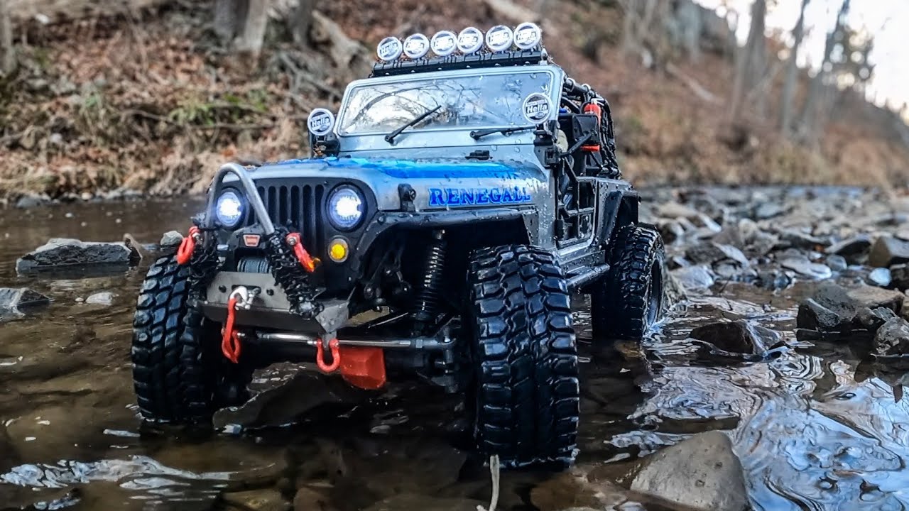 CREEK CRAWLER Axial SCX10 III @Jeep Renegade CJ-7 1/10 #subscribe # ...